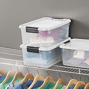 Sterilite 18 Qt and 25 Qt Stackable Storage Bins with Lids (6-Pack)