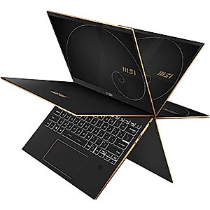 MSI Summit E13 Flip Evo 13.4" FHD+ 120hz Touch 2 in 1 Business Laptop: Intel Core i7-1260P Iris Xe 32GB LPDDR5 1TB NVMe SSD, 360-Degree Flip, Thunderbolt 4, MSI Pen, Win 11 Pro: Ink Black A12MT-013