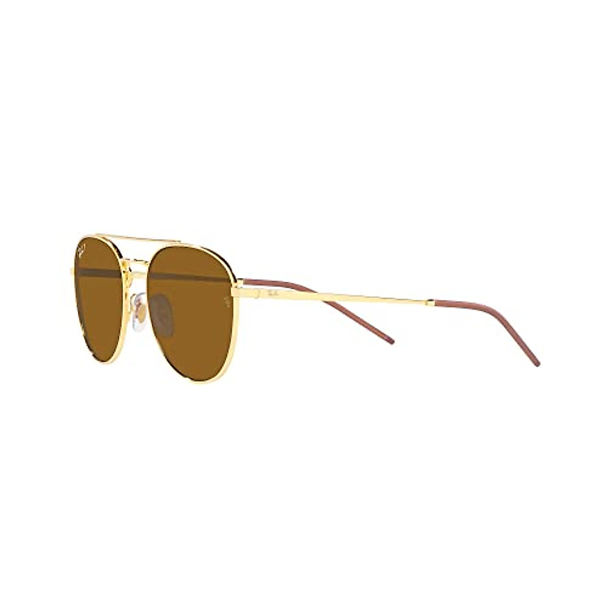 Ray-Ban RB3589 Square Sunglasses, Gold/Dark Brown Polarized, 55 mm