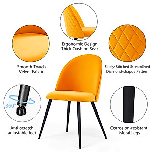 Homedot Modern Dining Table Set for 4,Durable Home Table with Chair,Stylish Rectangular Dining Table Upholstered Dining Chair Velvet Thick Cushion Room Chair for Restaurant,Dining Room,Store