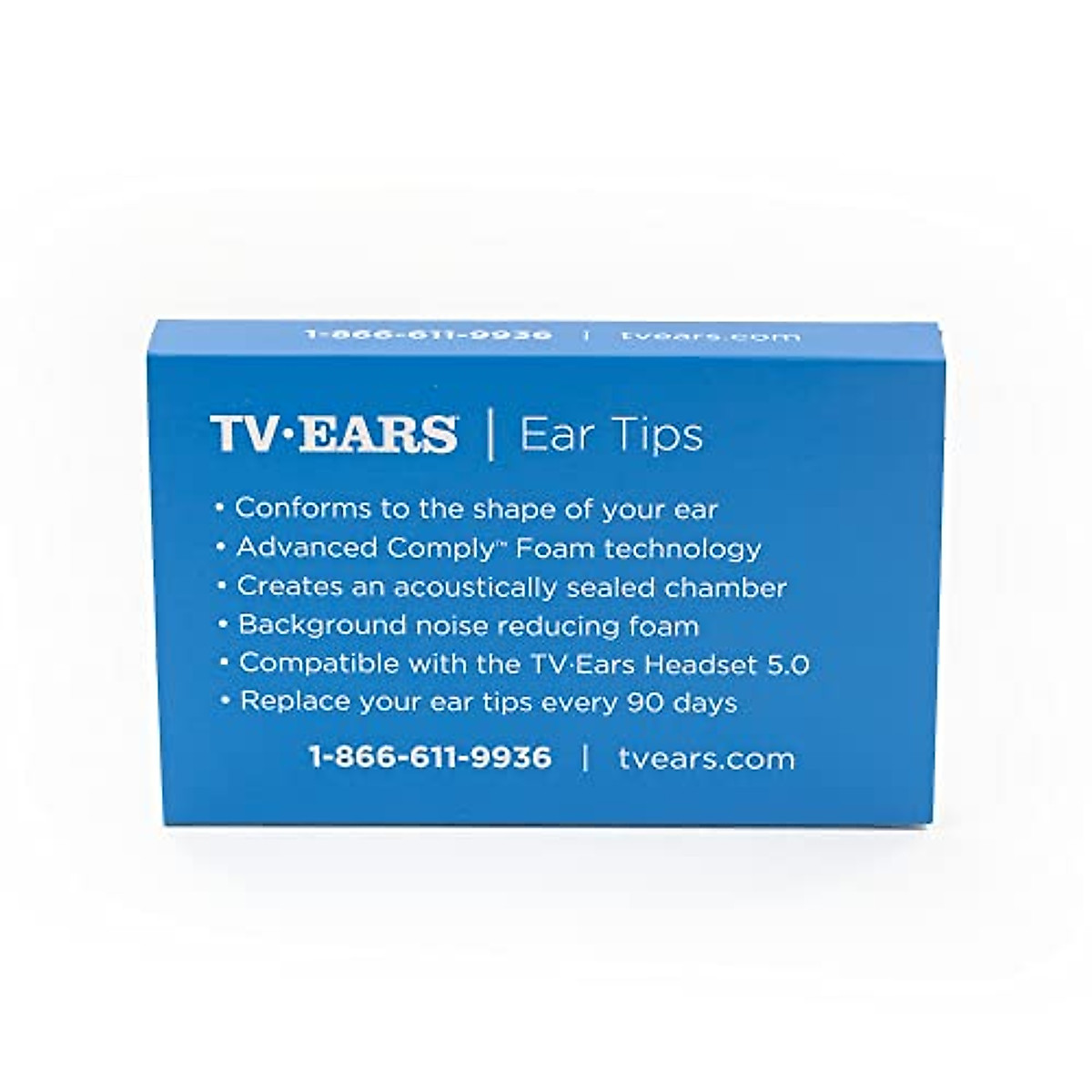Genuine TV Ears Replacement Foam Ear Tip for TV Ears Headsets (Original, Digital and 5.8 Digital) - One year Supply - 40738