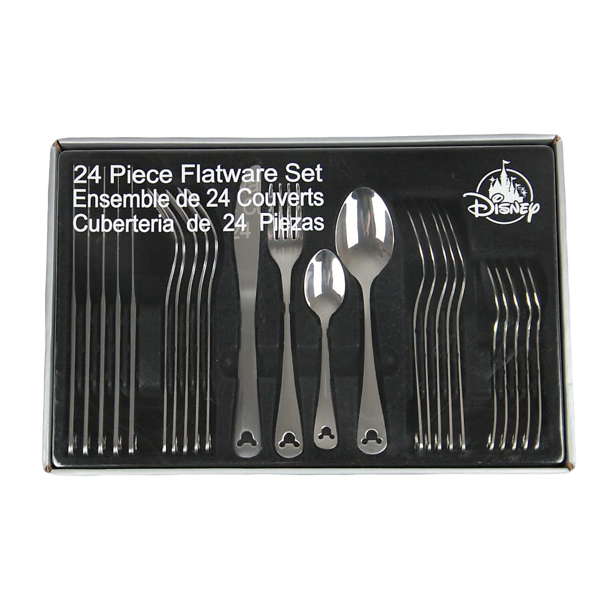 Disney Theme Park Exclusive Mickey Icon 24 Piece Flatware Set