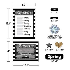 Schoolgirl Style Simply Stylish Bulletin Board Set―Calendar, Monthly Headers, Days of the Week, Seasons, Weather, Special Occasions, Birthdays (100 pc)