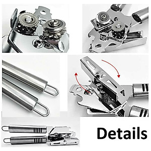 Stainless Steel Can Opener, Three-In-One Multifunctional Can Opener, Manual Powerful Can Knife, The Bottle Opening Can Be a Strong Professional Chef Suitable For Opening Various Cans