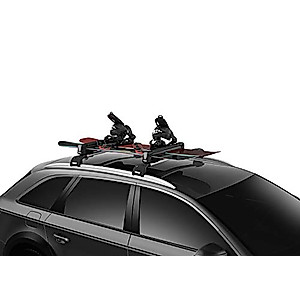 Thule SnowPack Ski/Snowboard Rack, Medium (4 Pr/2 Boards), Black
