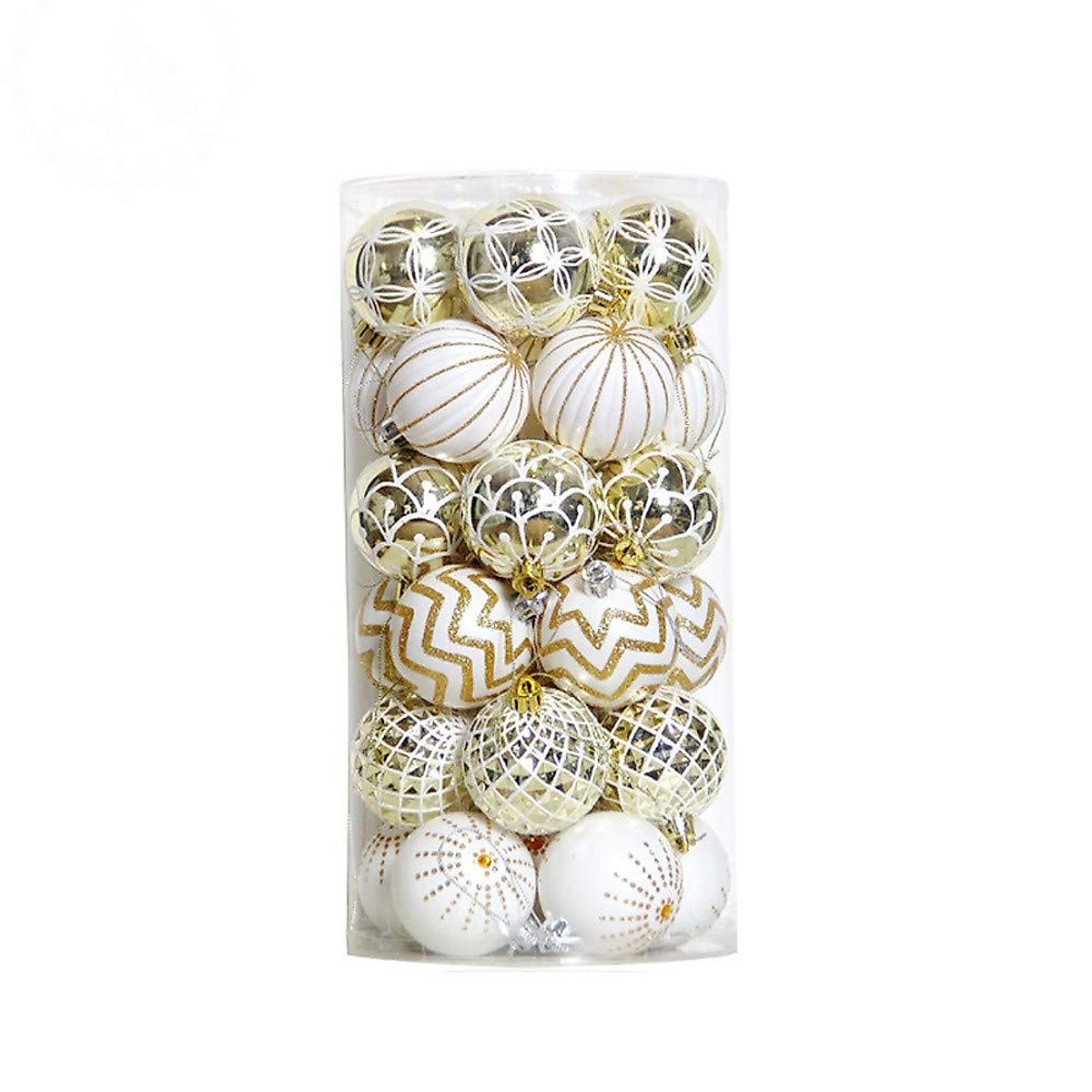 🍀 AIUSD Clearance 🍀, Hanging Balls 30Pcs Christmas Balls Baubles Party Xmas Tree Decorations Hanging Ornament Decor Christmas Balls Christmas New Year Decoration