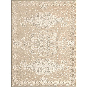 Unique Loom Rushmore Collection Area Rug - Adams (9' x 12' Rectangle, Beige/Ivory)