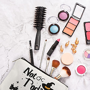 JYSILIYH Book Lover Makeup Bag Cosmetic Bag Girl Zipper Purse Travel Bag Wizard Hat Reading Lovers Gifts for Girl Women Birthday Anniversary Memorial Day Canvas Bag (Not Today)