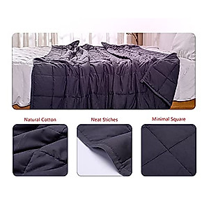 AN King Weighted Blanket (20 lbs, 80” x 87”) Perfect for Couples, King Size Heavy Blanket Breathable Cotton with Natural Glass Beads
