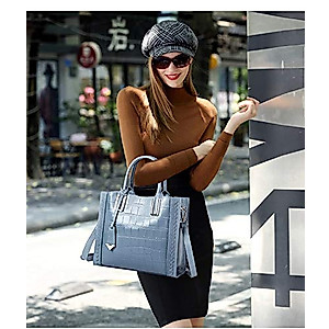 AIWendy Purses for Women Shoulder Handbag Top Handle Hobo Tote Bags, Genuine Leather (Red)