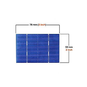 Fraflor 100pcs Solar Cell Battery Silicon Power Module for DIY Poly Mini Solar Panel China 0.5V 1.46A 78mm x 52mm