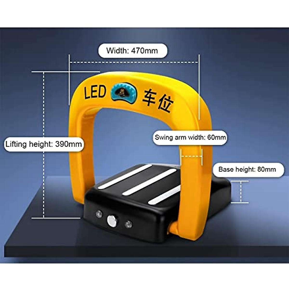 KOAIUS Parking Post, Parking Barrier, for Parking Lot Folding Column Parking Guardrail Parking Space Remote Control Thickened Anti-Collision Ground Lock Parking Space Lock Parking