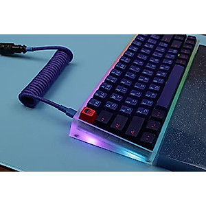 Tez Cables Gaming Oversized Extended Extra Large Blue Mousepad, 3XL (48" x 24" x 0.12"), Waterproof Non RGB Computer Gaming Pad with Anti Slip Rubber Base