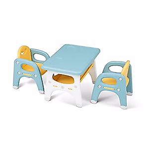 FIZZEEY Kids Table and 2 Chairs Set - Toddler Table and Chair Set, Kids 3 Piece Table and Chair Set for Toddler Over 3 Years
