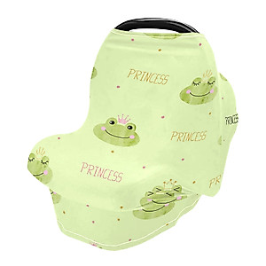 Nursing Cover Breastfeeding Scarf Cute Princess Frogs- Baby Car Seat Covers, Infant Stroller Cover, Carseat Canopy(r)