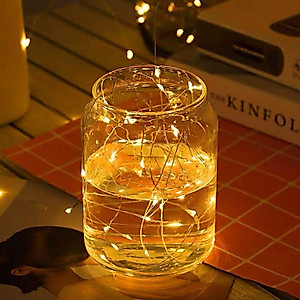 Svarog 2 Packs LED String Lights with Remote Control,Battery Operated Fairy String Lights,16ft 50LED Waterproof Copper Wire Starry Fairy Light for Bedroom Wedding Party Xmas Festival Deco(Warm White)