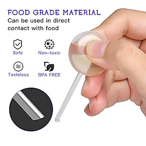 300 Pieces 4ml Cupcake Pipettes, Food Grade Plastic Disposable Pipettes Mini Liquid Injector (300-B)