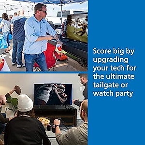 GE Modern Loop Rabbit Ears Indoor TV Antenna, 15 inch Extendable Dipoles, 4K 1080P VHF UHF, Tabletop Antenna, Digital HDTV Antenna, Smart TV Compatible, 4ft Coaxial Cable, Black, 33675