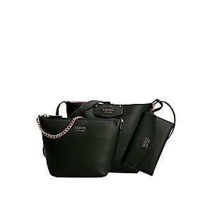 GUESS Womens Eco Brenton Bucket bag, Black, One Size US