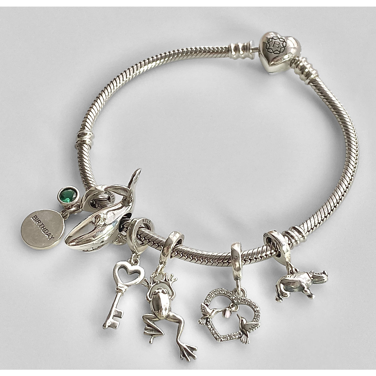 BOLENVI Great White Shark 925 Sterling Silver Charm Bead For Pandora & Similar Charm Bracelets or Necklaces