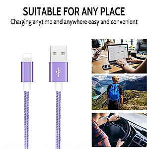 iPhone Charger,【Apple MFi Certifide】 4 Pack iPhone Cord iPhone Charging Cable Nylon Braided Compatible with iPhone 14 13 12 11 Pro Max Xs Xr 8 7