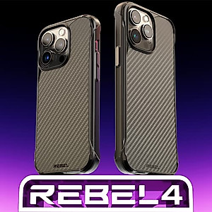 REBEL Phone iPhone 14 Pro Max Case Series GEN-4 Aramid Fiber, Strong MagSafe Compatible, Protective Shockproof Corners, Metal Buttons, Upgraded Slim Case for iPhone 14 Pro Max 6.7 2022 (Black)