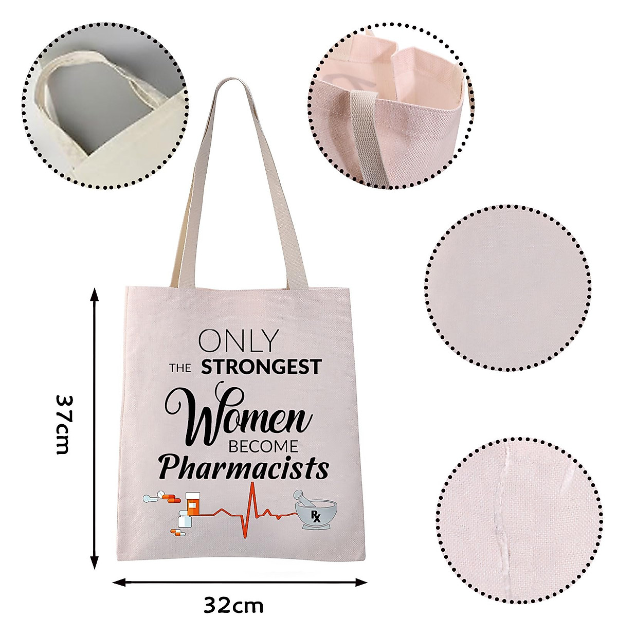 VAMSII Women Pharmacist Gifts Tote Bag Pharmacy Technician Gifts Pharmacist To Be Gifts Shoulder Bag Pharmacy Tech Gifts (Women Pharmacists Tote)
