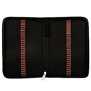 US Art Supply 48 Slot Zippered Nylon Pencil Carry Case - Size: 11.4" x 7.6" x1.4"
