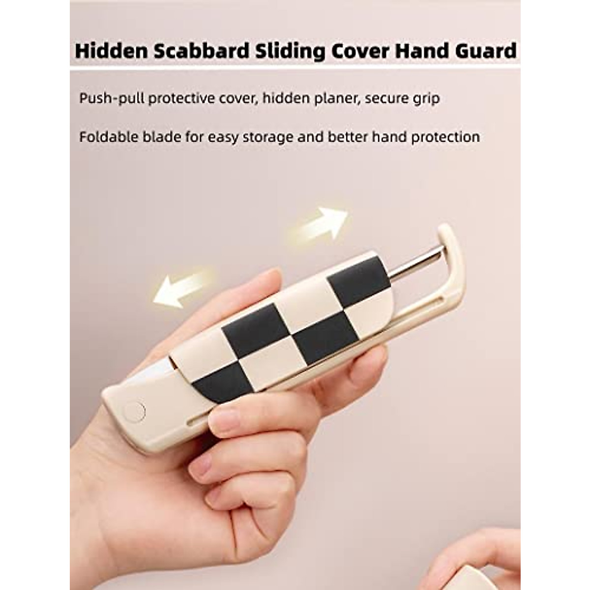 2 in 1 Stainless Steel Fruit Knife, Multifunctional Portable Peeling Fruit Knife, Creative Fruit and Vegetable Dual-Use Knife, with Ergonomic Non-Slip Handle & Sharp Blade (White)