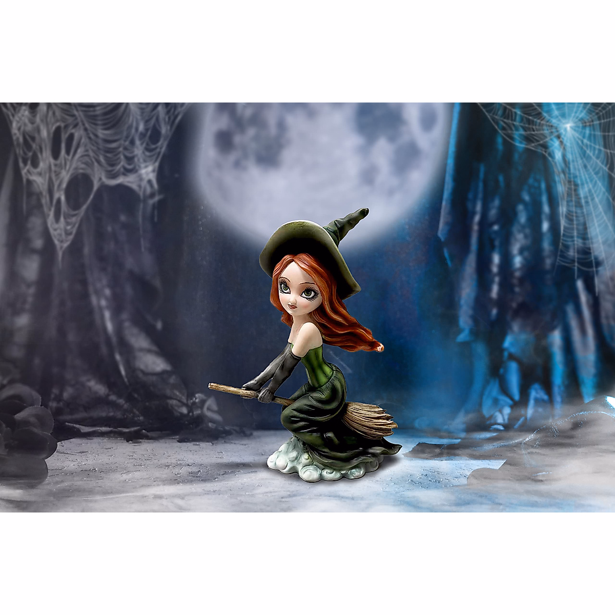 Nemesis Now Willow Witch Figurine, Green, 16cm