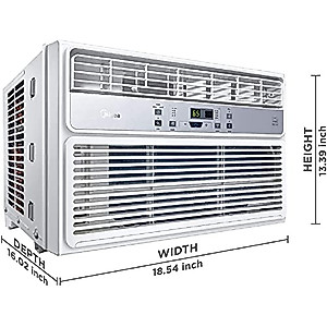 Midea 8,000 BTU EasyCool Window Air Conditioner, Dehumidifier and Fan - Cool, Circulate and Dehumidify up to 350 Sq. Ft, Reusable Filter, Remote Control, White