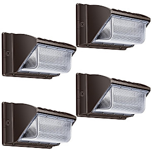 Juyace 150W LED Wall Pack Light 4Pack 300W LED Parking Lot Light with Photoelectric 3Pack
