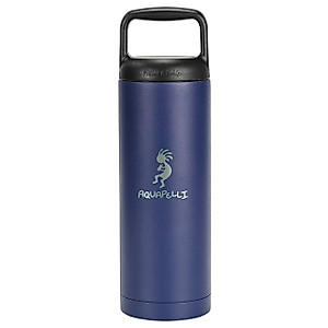 Aquapelli Vacuum Insulated Water Bottle, 18 ounces, Blueprint Blue