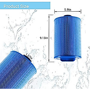 Pww50 Replacement Cartridge Filter Compatible with Pleatco Spa Filter, Hot Tub Filter Replacement Compatible with Unicel 6ch-940, Filbur Fc-0359, 2 Pack