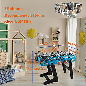 HLC 4FT Multi Function Combo Game Table with Pool Billiard Slide Hockey Foosball Basketball and Table Tennis