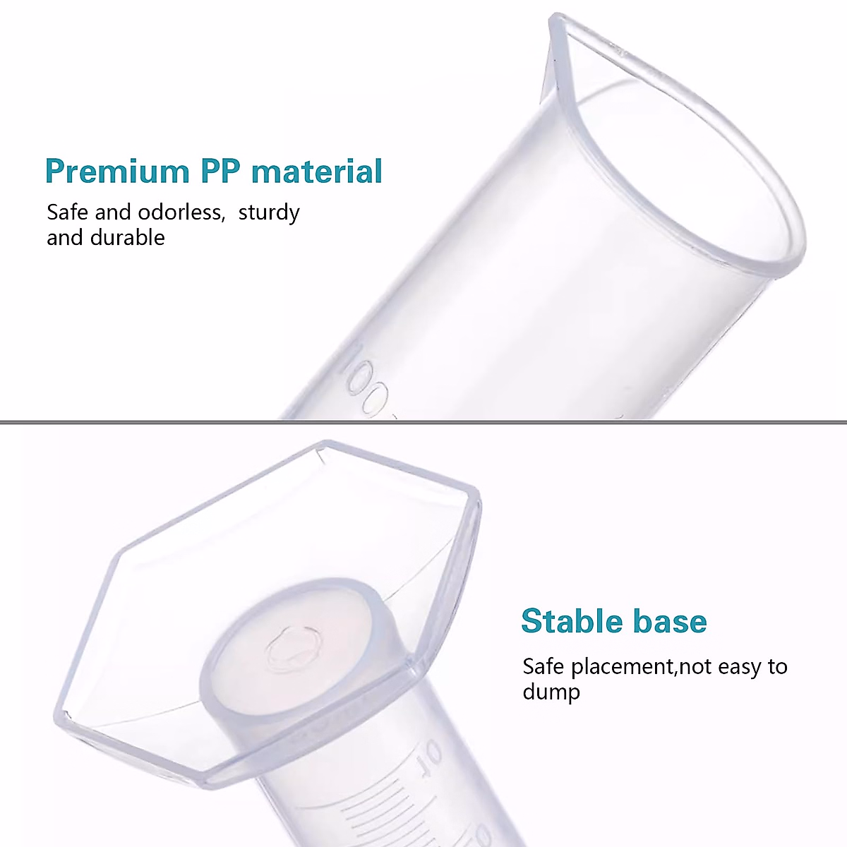 Aeseusia Graduated Cylinders Plastic Beakers, 10ml 25ml 50ml 100ml Plastic Measuring Cylinders, 50ml 100ml 250ml 500ml 1000ml Plastic Beakers with Pipettes,Plastic Funnel,Wash Bottle and Brushes