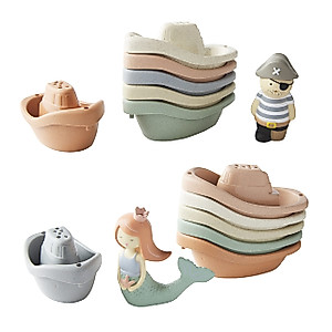 Mud Pie Children's Stacking Boat Set, Mermaid