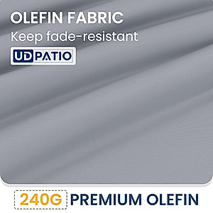 UDPATIO Resin Patio Furniture Set, No Rust Modular Outdoor Sectional Sofa Set, All Weather Patio Conversation Set, for Backyard, Deck, Poolside with Coffee Table, 4pc Grey