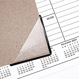 Desk Calendar 2023-2024 - 2023-2024 Desk Calendar, July 2023 - December 2024, 18 Monthly Desk/Wall Calendar 2-in-1,16.8" x 12", Thick Paper with Corner Protectors, Large Ruled Blocks - Classic Black