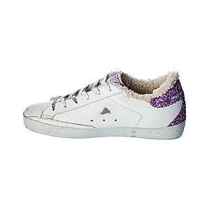 Golden Goose Superstar Leather & Glitter Sneaker, 35