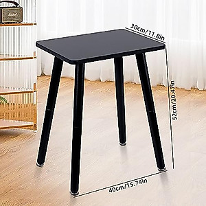 Yawinhe Side Table 2-Tier end Table,Nightstand with Storage Shelf,Modern Wooden Side Table Bedside Table,Suitable for Living Room, Bedroom, Balcony (First Floor/(1-Pack), Black)