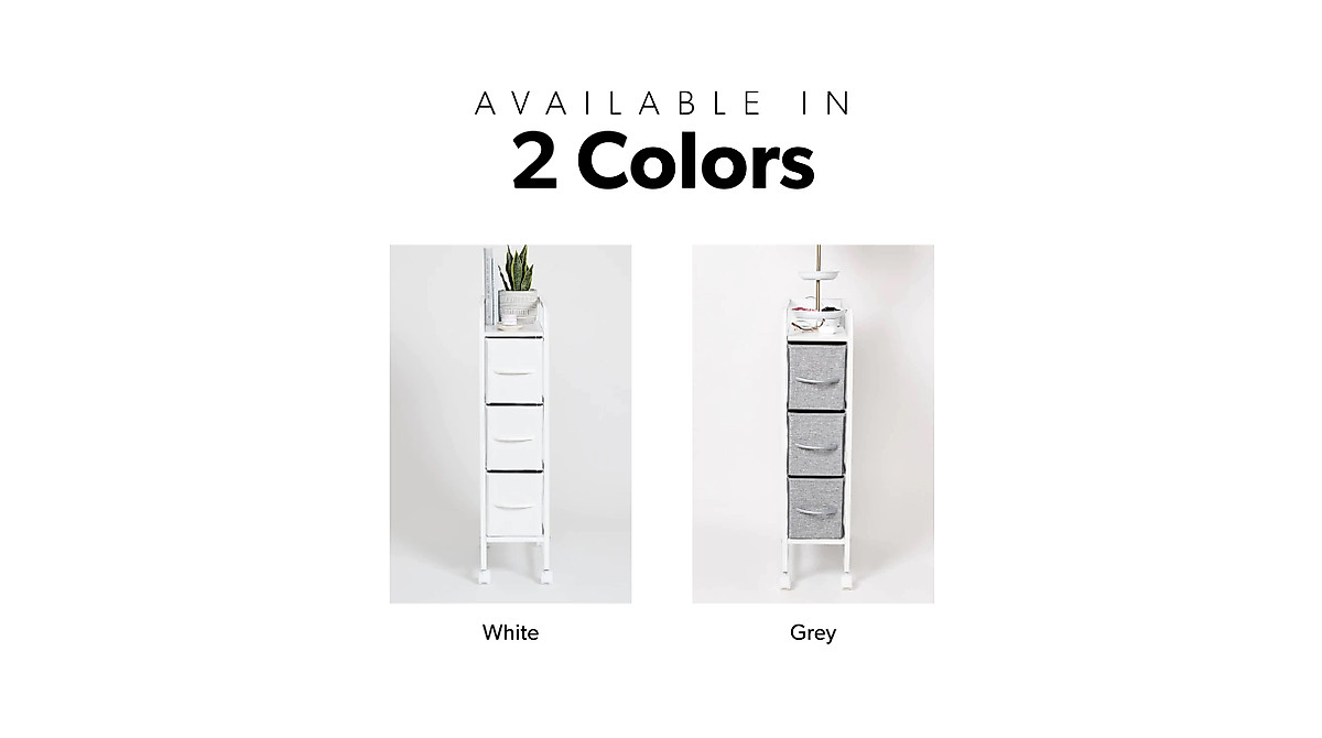 Dormify Narrow 3-Drawer Cart: Ideal for Small Spaces