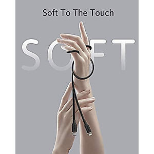 Anker USB-C to Lightning Cable, 641 Cable (Midnight Black, 6ft), MFi Certified, Powerline III Flow Silicone Fast Charging Cable for iPhone 13 13 Pro 12 11 X XS XR 8 Plus (Charger Not Included)