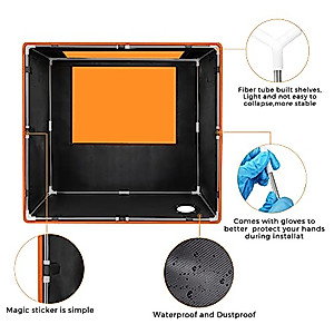 Twotrees Laser Engraver Enclosure 740x700x400mm Fireproof Protective Cover with Ventilation System for Indoor Laser Engraver D1 Pro A5 S10 A20 Pro LE400PRO MASTER 2 3 TTS-25 TTS-55 Upgrade Accessories