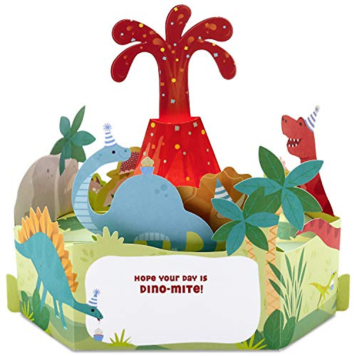 Hallmark Paper Wonder Pop Up Birthday Card for Kids with Sound (Dinosaur, Volcano)