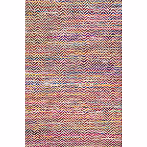 nuLOOM Rochell Hand Woven Chevron Area Rug, 3x5, Magenta