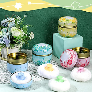 Zopeal Powder Case Puff Kit Powder Puff Case for Body Cosmetic Container Dusting Soft for Baby and Women Travel Home Face Body Box(8 Pcs)