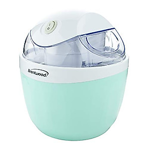 Brentwood TS-1410BL 1 Quart Ice Cream and Sorbet Maker, Frozen Yogurt, Gelato, and Custard Machine, Blue