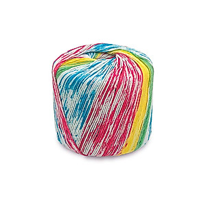 1 Roll Cotton Thread Balls Yarn Dyeing Colorful Cotton Threads for Crochet Hardanger Cross Stitch Needlepoint Hand Embroidery 133m Neon