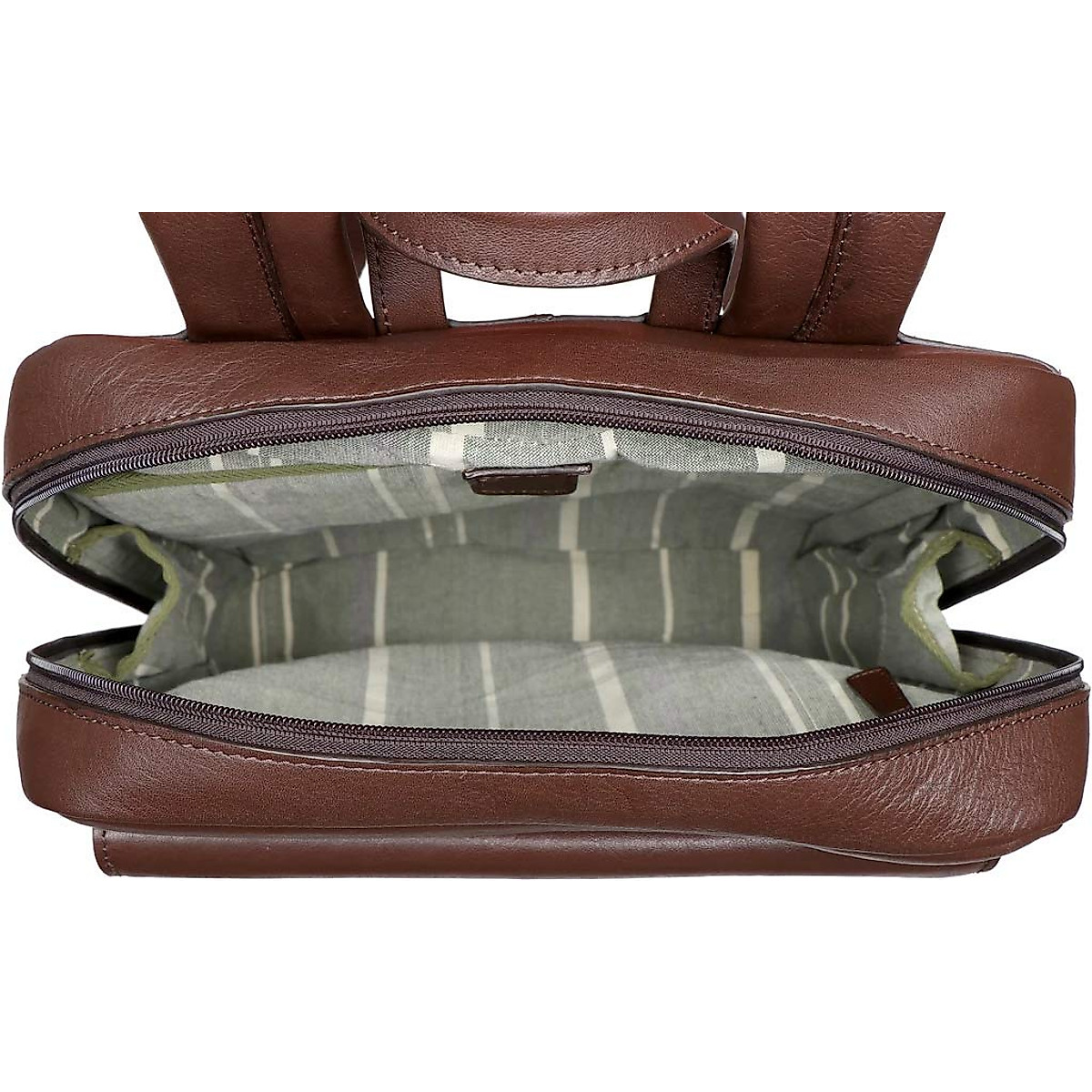 Hidesign Aiden Large Multi-functional Leather 17 Inch Laptop Backpack (Brown)